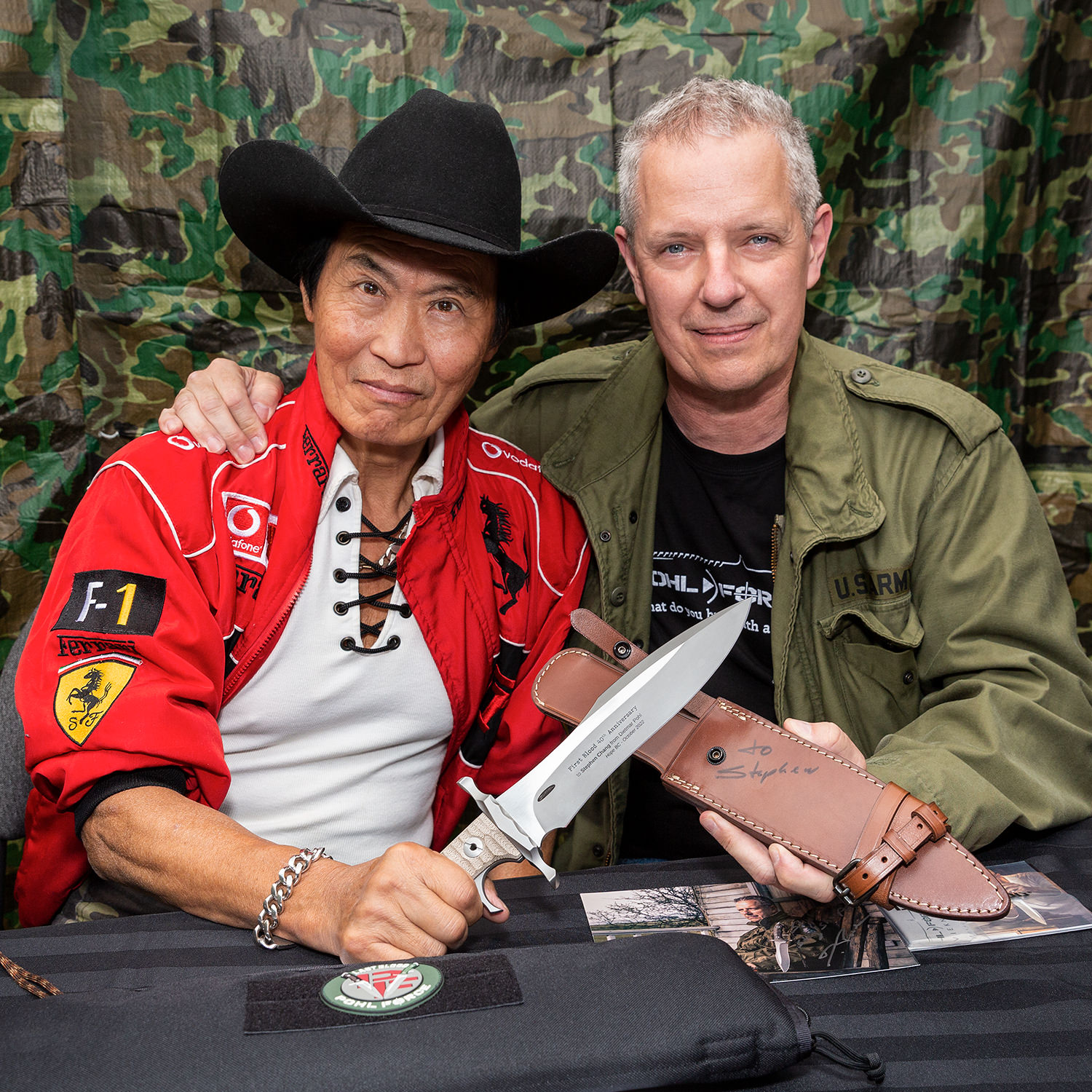 Stephen Chang and Dietmar Pohl during the First Blood anniversary in Hope, BC. - Movieknives